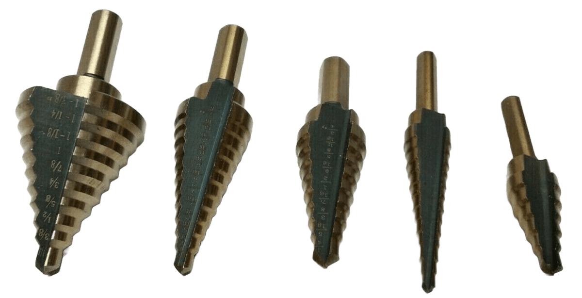 5 tlg Profi Stufenbohrer Set 3-35mm HSS (Hochleistungsschnellstahl ...