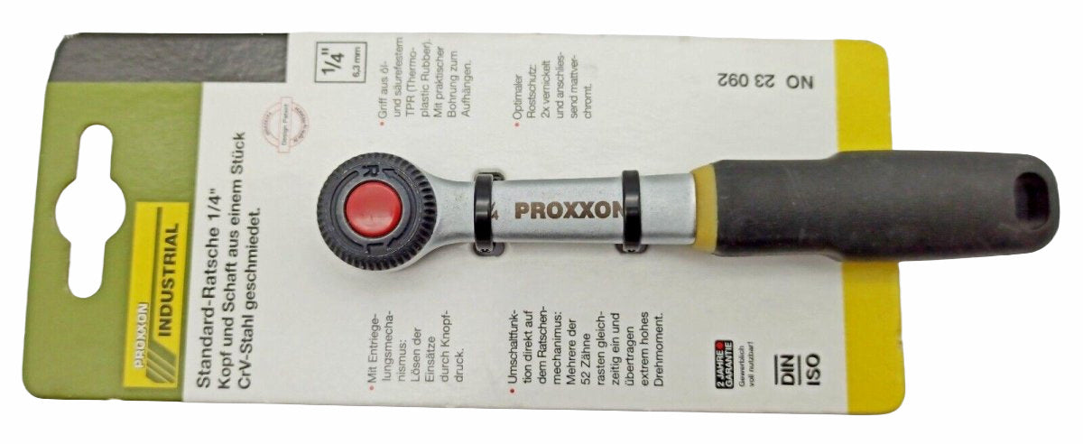 PROXXON Ratsche Knarre Umschaltknarre CRV 1/4 " Zoll mit Umschalter ...